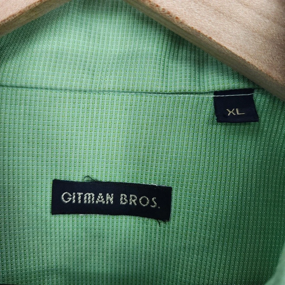 Gitman Bros. | Shirts | Gitman Bros Green Micro Texture Button Up Shirt ...